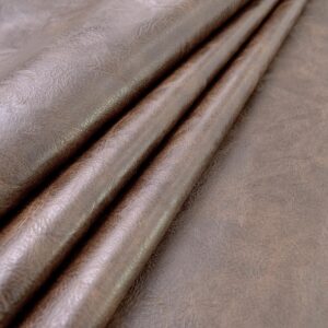 1 Yards 54" x 36" Dark Brown Faux Leather Fabric Distressed Crazy Horse Soft Fake Leather Fabric by The Yard Dark Brown Upholstery Vinyl for Sofa Bags Chairs Car Seats DIY Crafts