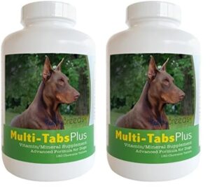 healthy breeds doberman pinscher multi-tabs plus chewable tablets 180 count (pack of 2)