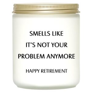 retirement gifts for women, retirement gifts for men, happy retirement decorations, funny retirement gifts for coworker, boss, teacher, nurse, bestie, dad, mom retired 2024, scented candles