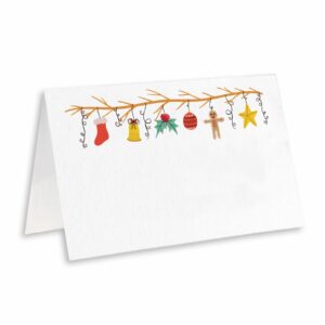 christmas table place card, 25-piece tent style cards set, special paper easy-to-write and foldable, seating cards for christmas party, food labels -c02