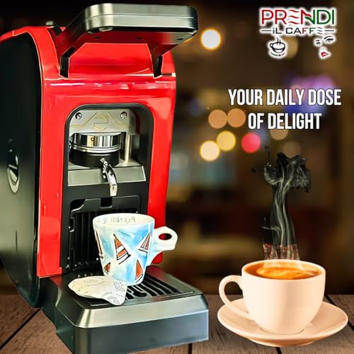 PRENDI Spinel Ciao Espresso Coffee Machine, Single Serve Coffee Maker, Espresso Coffee Pod Machine Comes with 100 pods FREE ((Guaranteed to Boost Your Morning)