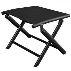 cumyzo folding footstool black aluminum and textilene 2.1kg/4.62lb