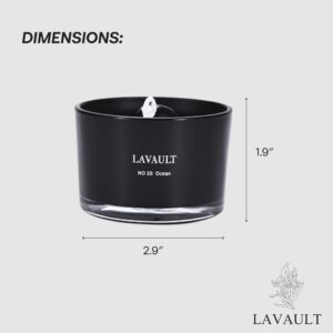 Lavault Scented Candles for Women - 3oz - Aromatherapy Candle with Long-Lasting Burn Time - Soothing Wax Candle - Warm and Cozy Atmosphere - Thoughtful Gift Ideas (Black)