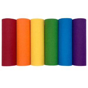 aufodara 6pcs Large Felt Sheets 59''x8'' Felt Fabric 150x20cm x 1mm Thick for DIY Arts & Crafts Decorations and Sewing Patchwork (Rainbow, 150x20cm)