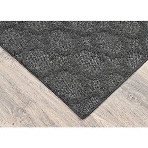 Garland Rug Garden Trellis 6 ft. x 6 ft. Square Indoor/Outdoor Area Rug Heather Gray