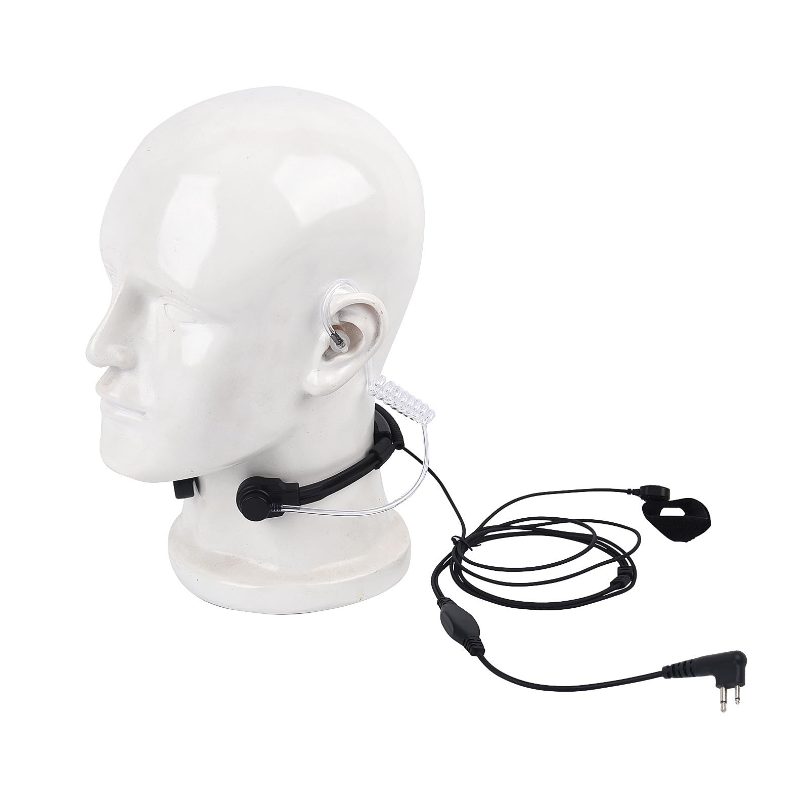 Pdflie 2 Pin M1 Throat Mic Headset with PTT Mic FBI Security Acoustic Tube Earpiece for Motorola Mag One BPR40 CLS1110 CLS1410 CP185 CP200 CP200D DLR1020 DLR1060 DTR650 DTR700 RDM2070D RDU4100 Radios