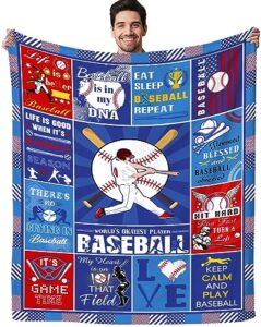 baseball blanket ultra soft warm flannel throw blanket baseball lover baseball team blankets gifts for boys adults kids 50"x40"