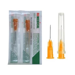 Elimedical Veterinary Hypodermic Needle, Poly Hub 25G x 5/8 inch, 100 per Box, Individually Packed, NDL2516