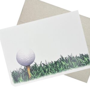 golf birthday card (7x5 inches and blank inside) for dad happy birthday wishes or a golfer's retirement gift - 193