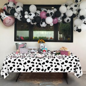 81 Pcs Cow Print Party Supplies, 40 Pcs Cow Shape Party Plates, 20 Cow Pattern Napkins, 20 Pcs Forks, 1 Pcs Cow Print Table Cover for Girl Boy Kid Birthday, Baby Shower, Farm Animal Theme Party