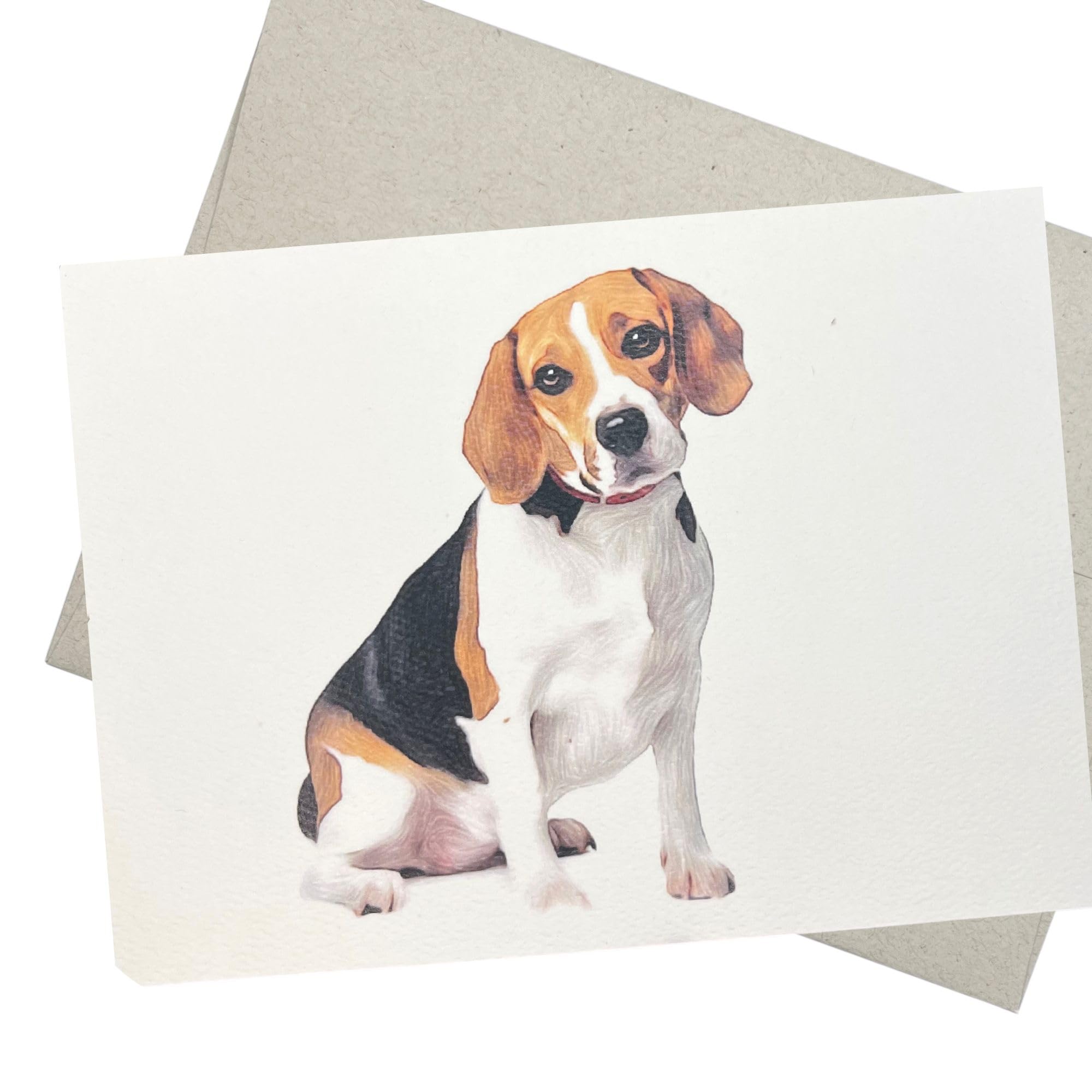 Groomers Margins Beagle Birthday Card (5X7 Inch, Blank Inside) for Miss You, Thinking of You, Dog Thank You Cards- 245