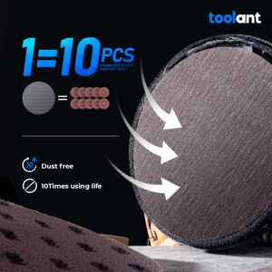 toolant Mesh Abrasive 9 inch Drywall Sander Sandpaper, Dust-Free Hook and Loop Drywall Sanding Disc (80-320grit)/10pcs