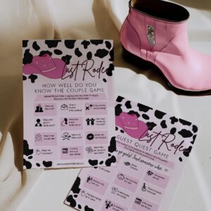 Your Main Event Prints Her Last Rodeo Bridal Shower Games, Western Bachelorette Party Cowgirl Party Games