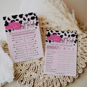 Your Main Event Prints Her Last Rodeo Bridal Shower Games, Western Bachelorette Party Cowgirl Party Games