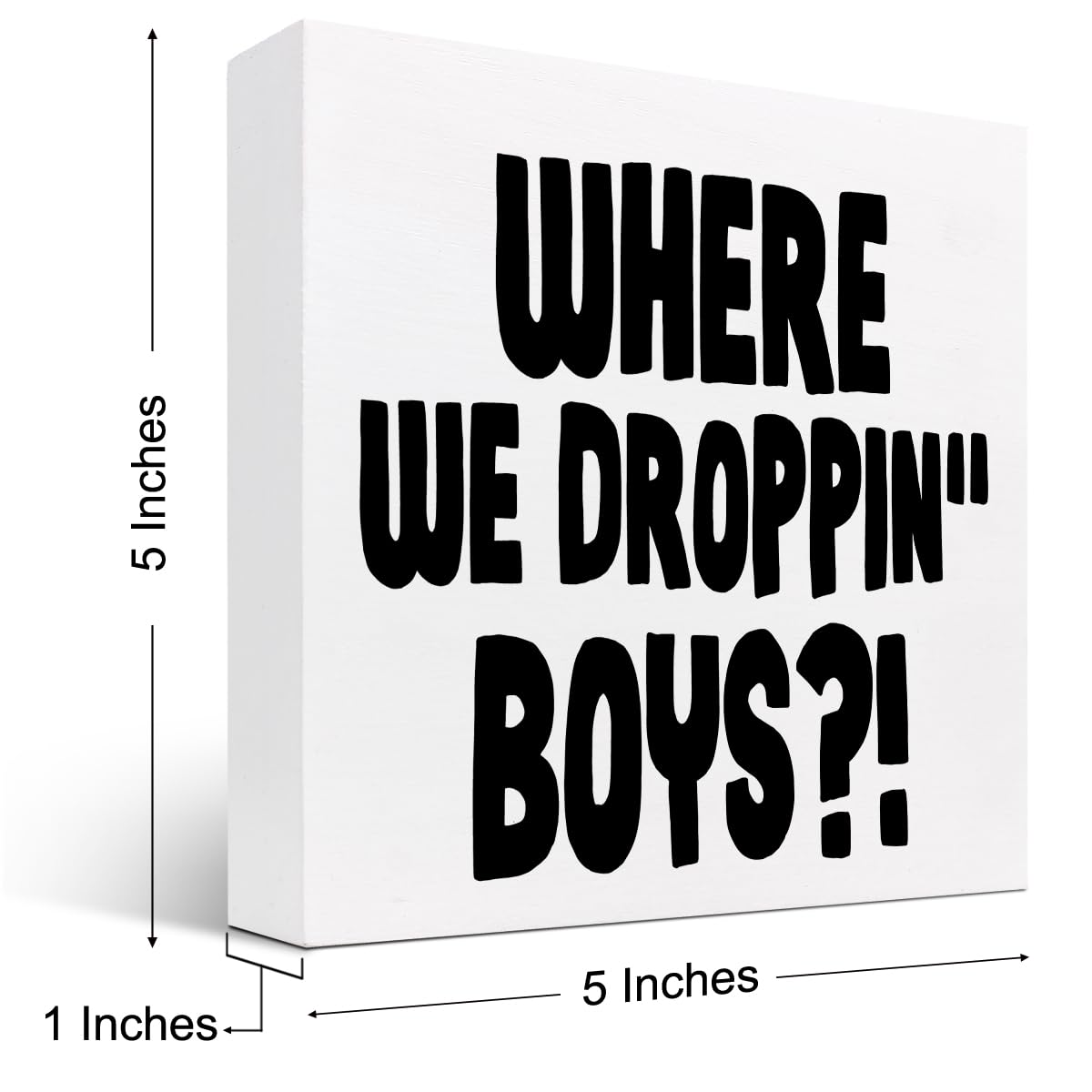 Funny Gaming Sign,Where We Dropping Boys Video Game Quote Wooden Box Block Plaque Sign Desk Decor for Home Game Room Teen Boys Room Shelf Table Decor Decorations