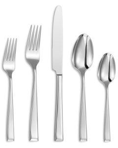 royalrose 20-piece alexander fine silverware set, service for 4, 18/10 stainless steel, well made, dishwasher safe, heavy duty flatware set