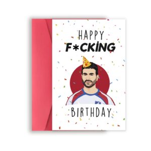 bennloos humorous roy kent birthday card for him her, rude ted lasso tv show for tv fans, special bday card gifts with envelope