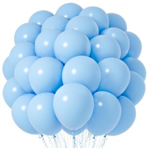 voircoloria light blue balloons, 66pack 12inch baby blue latex party balloons for boys girls birthday party, baby shower, wedding, gender reveal, baby shower, anniversary party decorations