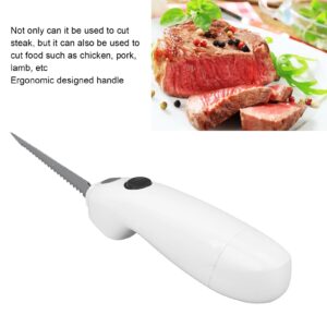 Electric Knife for Carving Meat, Poultry, Bread, Cordless Easy Electric Knife, 2 Serrated Stainless Steel Blades, Ergonomic Handle, Serving for Raw Cooked Food