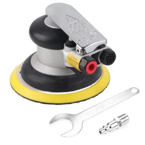 Air Sander, Air Sander AT-780 5inch/4inch Air Random Orbital Sander Round Polisher Pneumatic Hand Sanding Tool for Surface, Random Orbit (5in / 12.7cm)