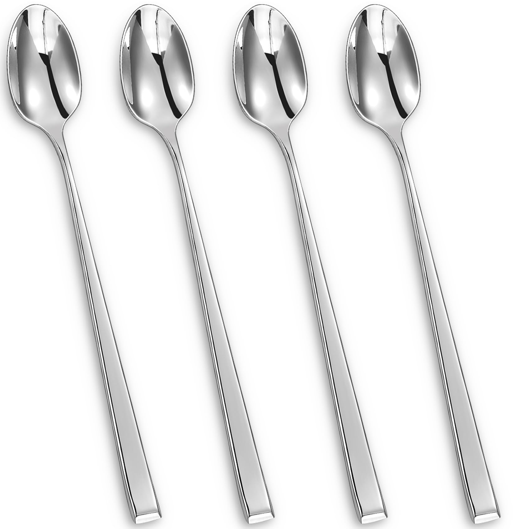 Royalrose Alexander Fine Spoons, Set of 4, 18/10 Stainless Steel, Well Made, Dishwasher Safe, Heavy Duty Spoon (7.3" Iced Tea Spoons)