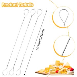 10PCS 5.7" Cheese Slicer Wire Replacement Stainless Steel Cheese Cutters Slicer Kit, Handheld Butter Cutter Slicer Perfect Cheese Slices, For Home Kitchen Block Cheese Cutting(0.35mm Diameter)