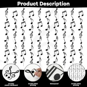 12 PCS Musical Note Banners Music Themed Party Decorations Hanging Swirl Musical Notes Garland Kit Music Note Paper Cutouts for Music Concert Music Themed Birthday Wedding Baby Shower Party Decor