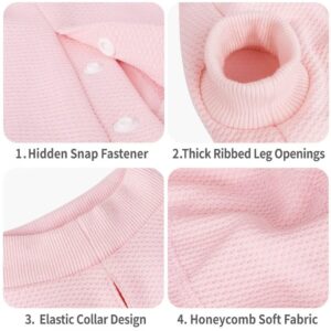 Frienperro Dog Recovery Suit Spay Surgery Shirt for Female Dogs Onesie, Pet Pajamas Cone E-Collar Alternative for Pug, French Bulldog,Dachshund,Pink XL