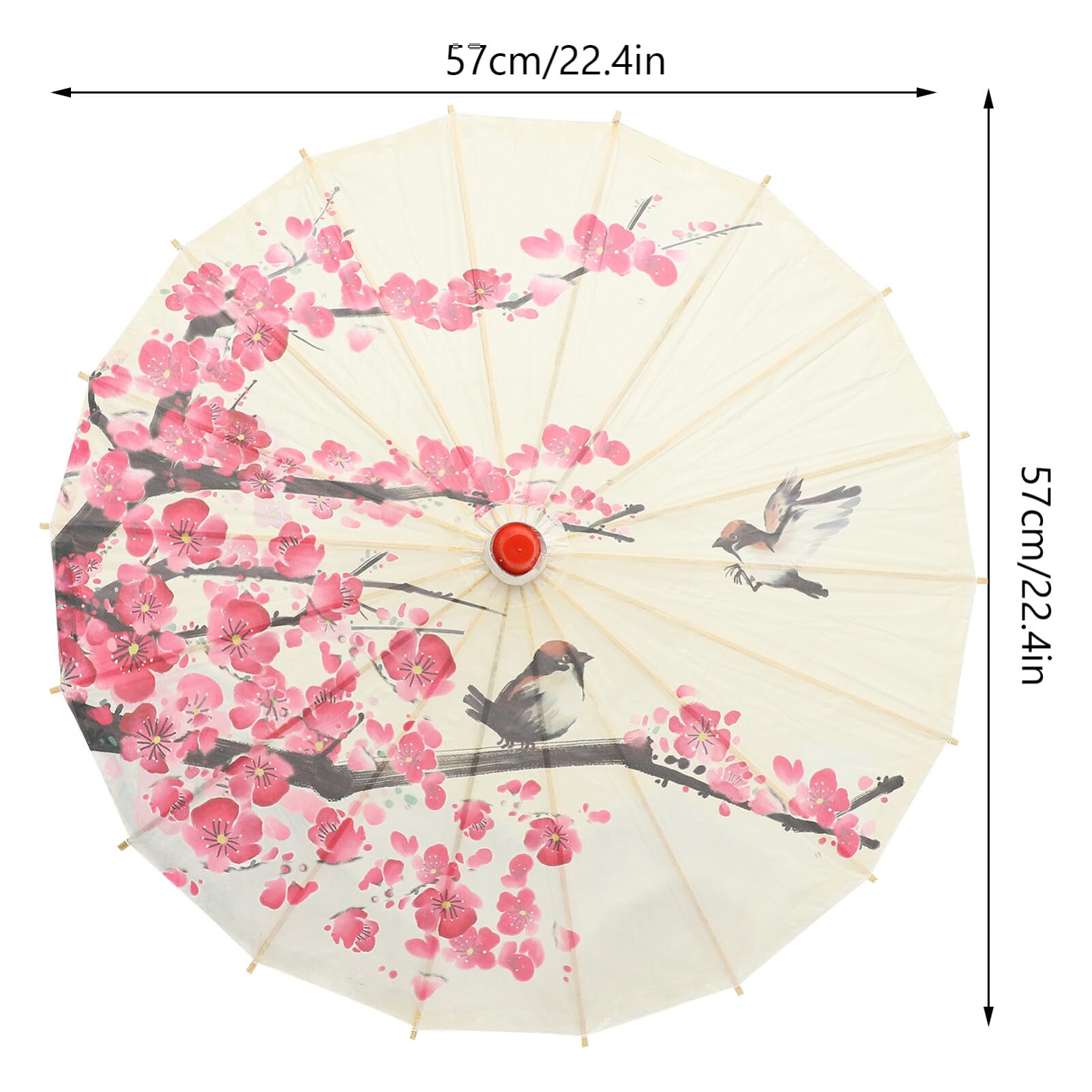 Gadpiparty Oiled Paper Umbrella Chinese Classical Plum Blossom Paper Umbrella Parasol Art Dance Japanese Umbrella Wedding Bridal Party Photo Prop Decorations