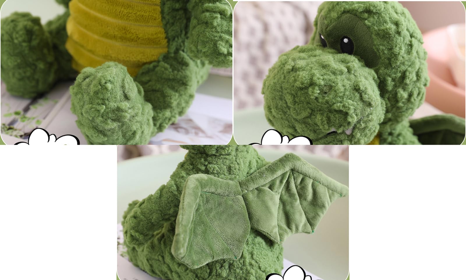 Soft Dragon Stuffed Animals Dragon Plush Toys Dragon Plushies Throw Pillow Dragon Hugging Dragon Cuddly Dragon Doll Gift for Kids and Lovers in Christmas, Valentine's Day (20 Inch)