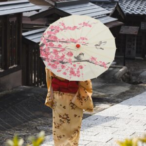 Gadpiparty Oiled Paper Umbrella Chinese Classical Plum Blossom Paper Umbrella Parasol Art Dance Japanese Umbrella Wedding Bridal Party Photo Prop Decorations