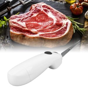 Electric Knife for Carving Meat, Poultry, Bread, Cordless Easy Electric Knife, 2 Serrated Stainless Steel Blades, Ergonomic Handle, Serving for Raw Cooked Food