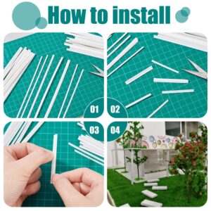 BENECREAT 60 Pcs 3 Styles Abs Styrene Plastic L-Shaped Right Angle Strip White, Thick Styrene Plastic Evenly Legged Angularly Formed, for DIY Craft Sandbox Material for Model Building