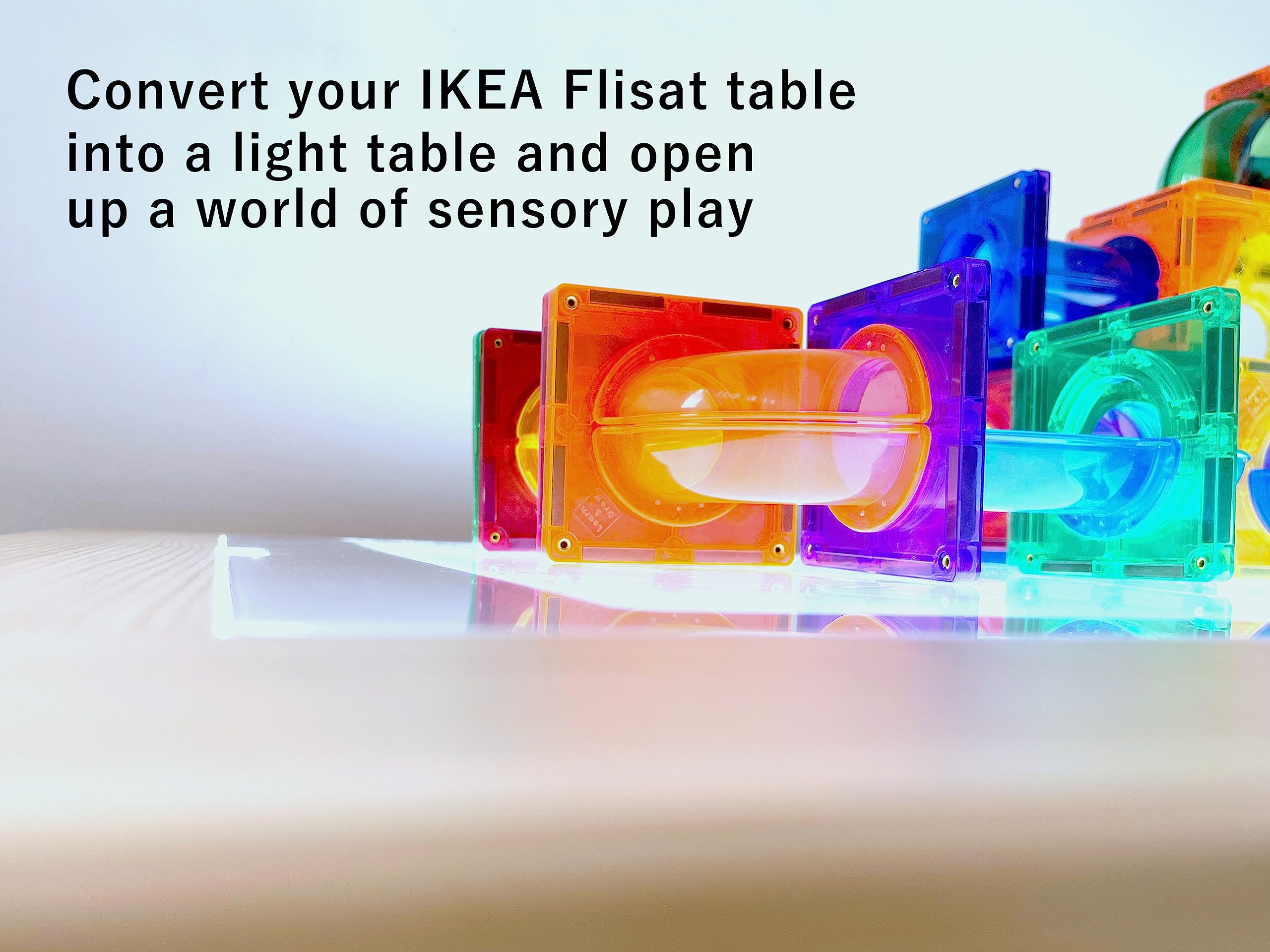 Toddle Way LED Light Pad Compatible with IKEA Flisat Table. Use standalone or as a Flisat Table Insert. 3 Light Levels for tracing, Arts Crafts, Montessori Waldorf Reggio Light Sensory Play for Kids