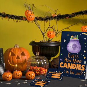 Halloween Baby Shower Decorations,Guess How Many Candies Are In The Jar,Baby Shower Game,Bridal Shower Candy,Halloween Party Favors Supplies,Thanksgiving Party,1 Sign & 50 Guess Cards-D4