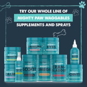 Mighty Paw Waggables Mighty Scoot (Made in USA) | Dog Digestive Support Anal Gland Chews. Dog Anal Gland Scoot for Dogs. Beet Pulp & Pumpkin Dog Fiber Supplements. Pet Bowel Gut Health (120 Count)