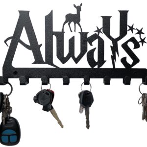 HeavenlyKraft Decorative Metal Key Hooks | Key Holder | Always Sign | Wall Mounted Key Hooks