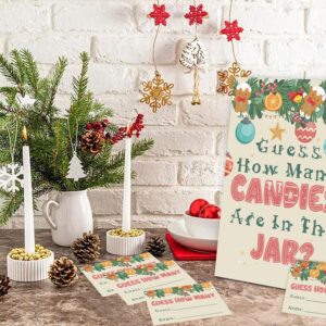 Christmas Gingerbread Baby Shower Decorations,Guess How Many,Baby Shower Game,Bridal Shower Candy,Christmas Baby Shower,Halloween Party Supplies,1 Sign & 50 Guess Cards-D9