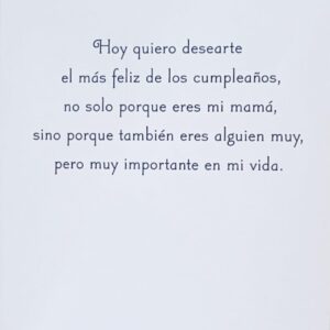 Greeting Card Te Quiero Mucho Mama Feliz Cumpleanos - I Love You Mom Happy Birthday in Spanish Espanol