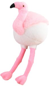 soft round stuffed flamingo animal plushie fat flamingo plush toys for home decor cuddly flamingo pillow hugging flamingo doll gift for kids or lover (pink, 19.7 inch (from head to feet))