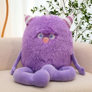 Arkdorz Cute Monster Plush Toy,12.6''Soft Monster Stuffed Animal Plush Pillow,Birthday Halloween Christmas Plush Gifts for Kids Boys Girls (Purple)