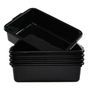 saedy 5 pack small commercial bus box, 8l food service bus tub plastic wash basin