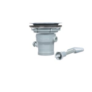 TOP-LINE SinkMate Universal ABS Rotary Drain with 6" Handle, 3-1/2" Sink Opening, 1-1/2" & 2" Outlet, Retail Packaging