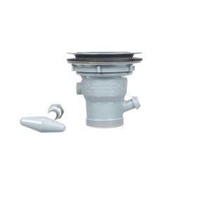 TOP-LINE SinkMate Universal ABS Rotary Drain with 6" Handle, 3-1/2" Sink Opening, 1-1/2" & 2" Outlet, Retail Packaging