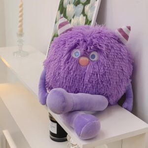 Arkdorz Cute Monster Plush Toy,12.6''Soft Monster Stuffed Animal Plush Pillow,Birthday Halloween Christmas Plush Gifts for Kids Boys Girls (Purple)