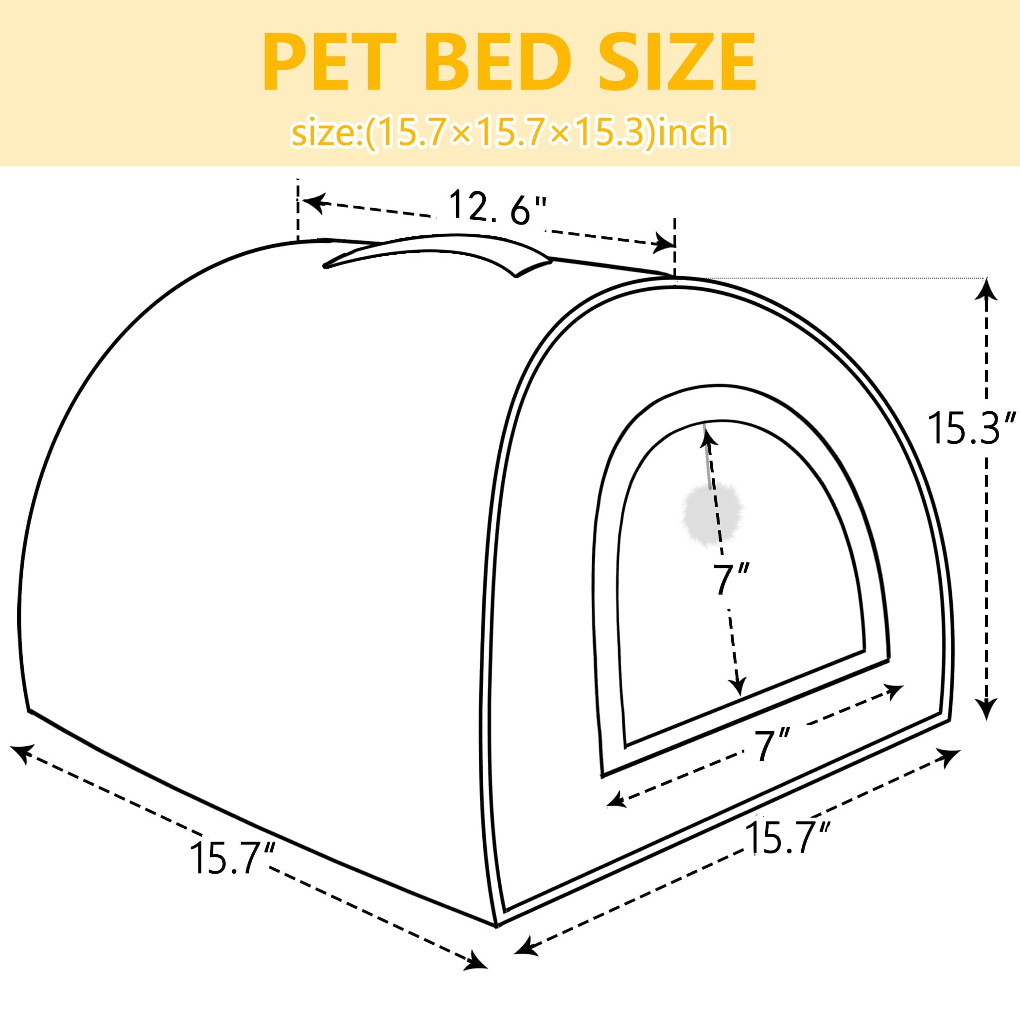 Cat Bed for Indoor Cats,Foldable cat cave,Anti-Slip & Water-Resistant Bottom,cat Houses for Indoor Cats or Small Dogs,Kitten Tent,Rabbit Bed,cat beds & Furniture