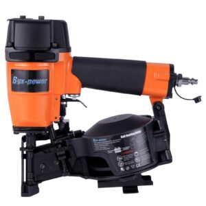 bgx-power roofing nail gun, 15 degree cn45n roofing nailer 3/4-inch to 1-3/4-inch coil nails, 120-pcs load capacity coil nailer