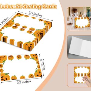 Halloween Decorations for Party,Rustic Wedding Table Name Number,Seating Cards,Tent Cards,Buffet Table Cards,Party Supplies,Place Cards for Wedding or Party,A Set of 25 Foldable Seat Cards-7