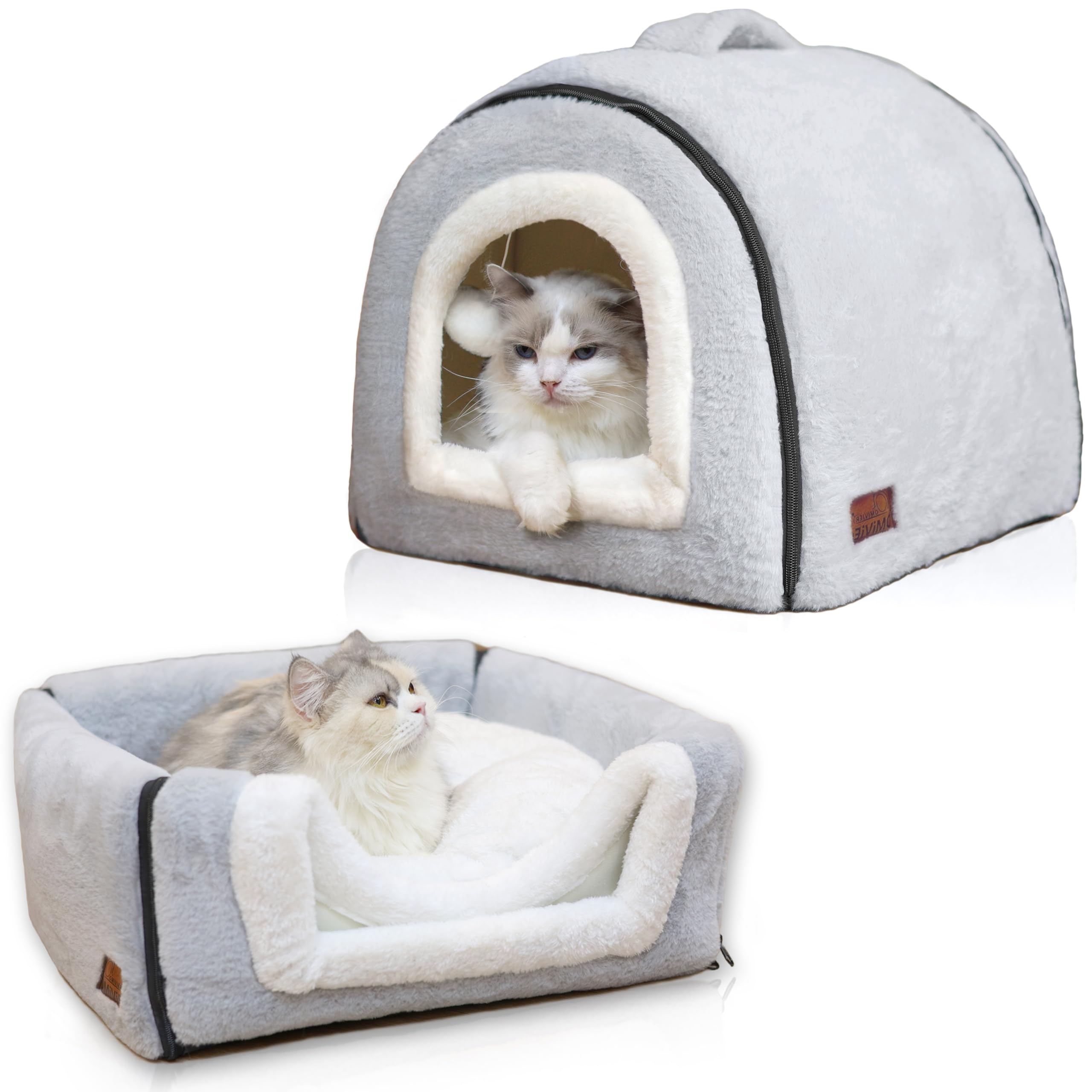 Cat Bed for Indoor Cats,Foldable cat cave,Anti-Slip & Water-Resistant Bottom,cat Houses for Indoor Cats or Small Dogs,Kitten Tent,Rabbit Bed,cat beds & Furniture