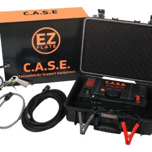 EZ FLATE C.A.S.E. 12 Volt Air Compressor Built Into Heavy Duty Case | Dual Air Compressor | 10.6 CFM | Offroad Air Compressor 4x4 |150 PSI | Portable Inflator With Pressure Gauge